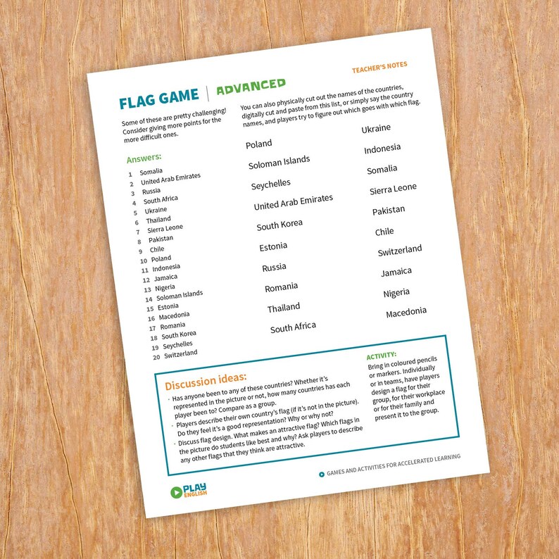 Flag Activity, Printable Flag Worksheet and Activity Ideas - Etsy