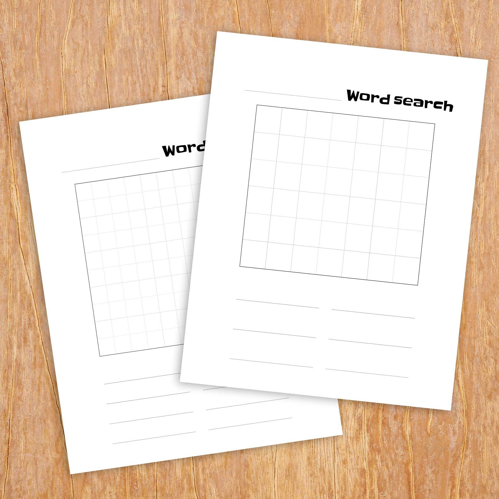 Make Your Own Word Search, Creative Kids Summer Printable Activity - Etsy