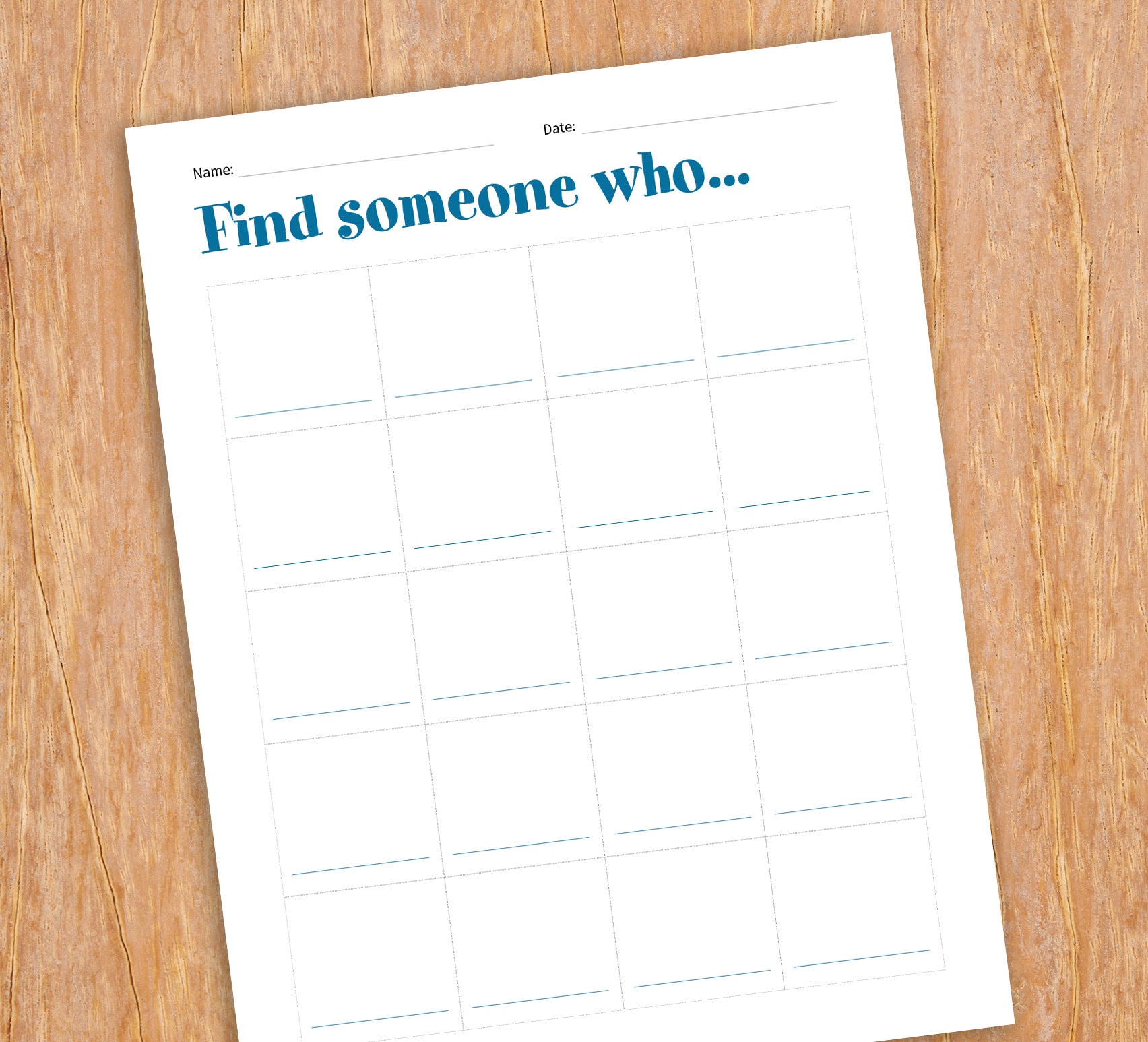 Icebreaker Activity, Printable Survey, Warmup Game for Kids - Etsy