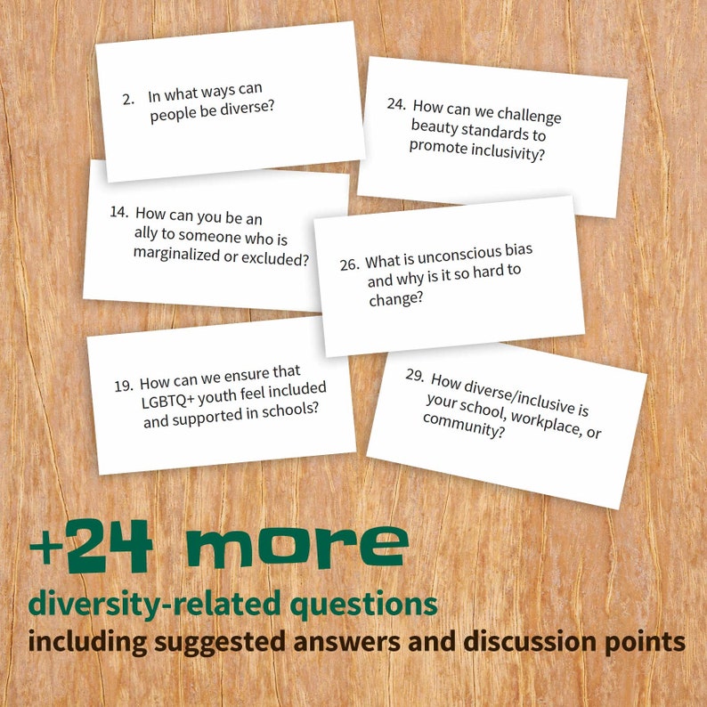 Diversity Flashcards, DE&I Discussion Questions, Extended Set - Etsy