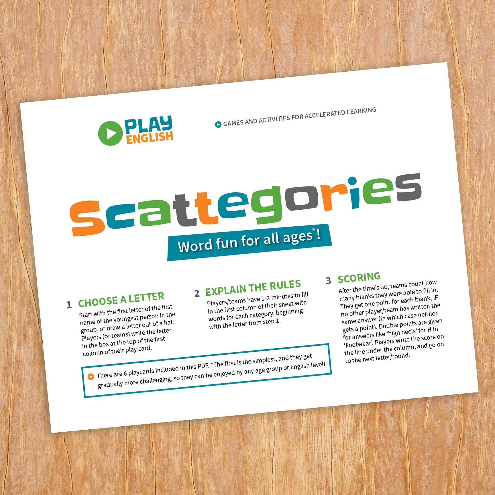 Scattegories Game, Printable Word Game, Kids and Adults Scattergories ...