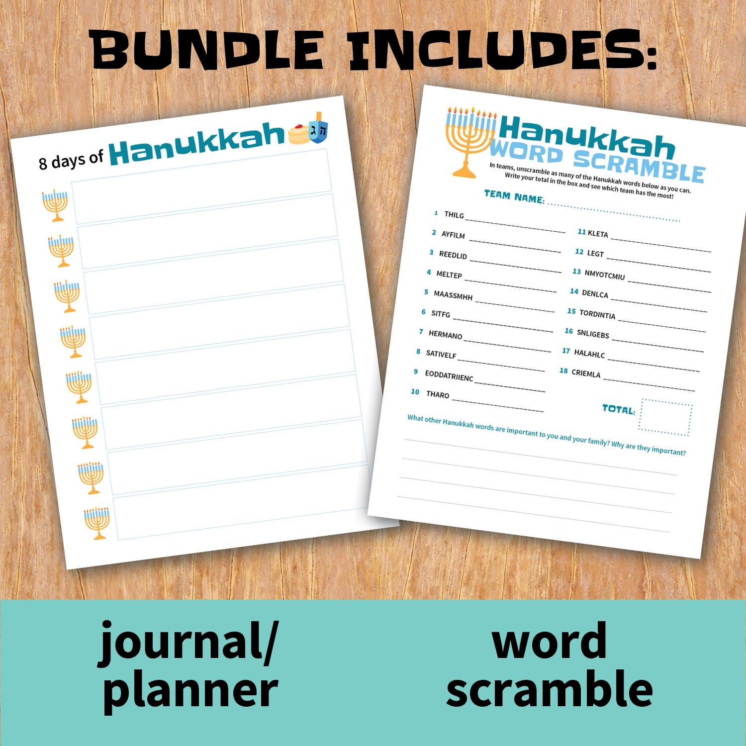 Hanukkah Activity Bundle, Printable Worksheets - Etsy