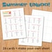 Summer Taboo, Printable Card Game - Etsy