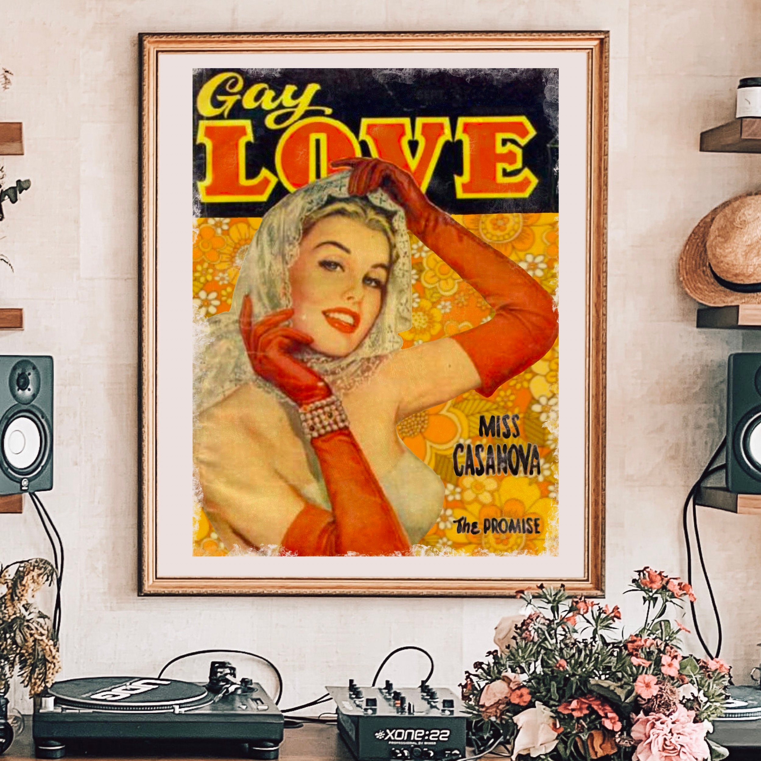Lesbian Pulp Vintage Art Print Gay Love Retro Home Decor Etsy