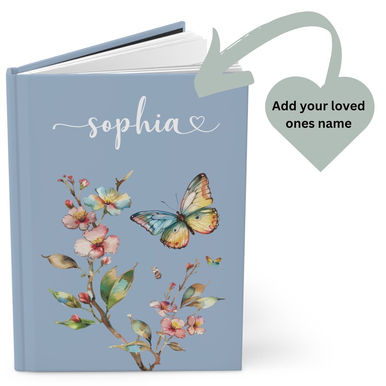 Personalised Notebook Wildflowers Notebook Personalized Floral Journal Wild Flower Christmas ...