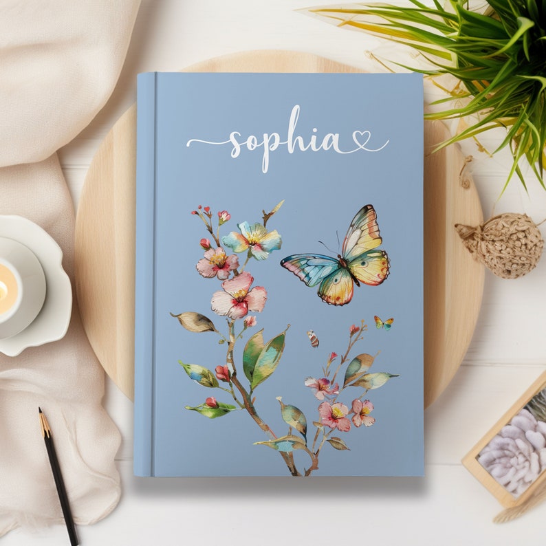 Personalised Notebook Wildflowers Notebook Personalized Floral Journal Wild Flower Christmas ...