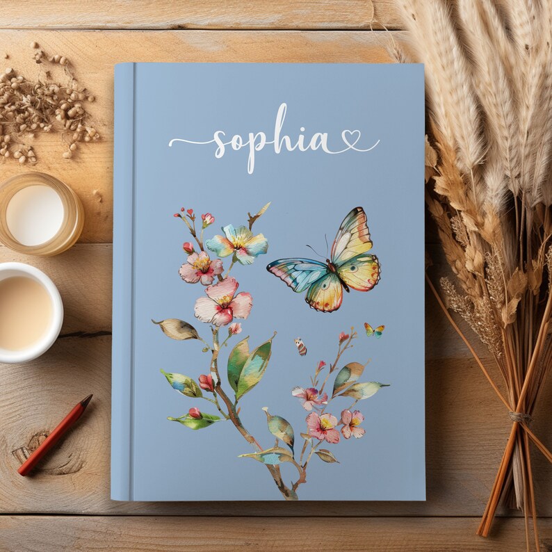 Personalised Notebook Wildflowers Notebook Personalized Floral Journal ...