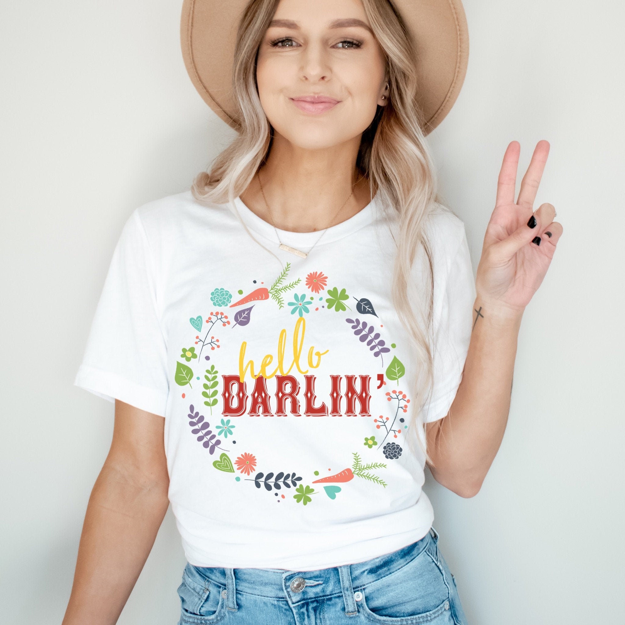 Hello DARLIN' Shirt Surprise Gifts Darling Shirt Womens - Etsy UK