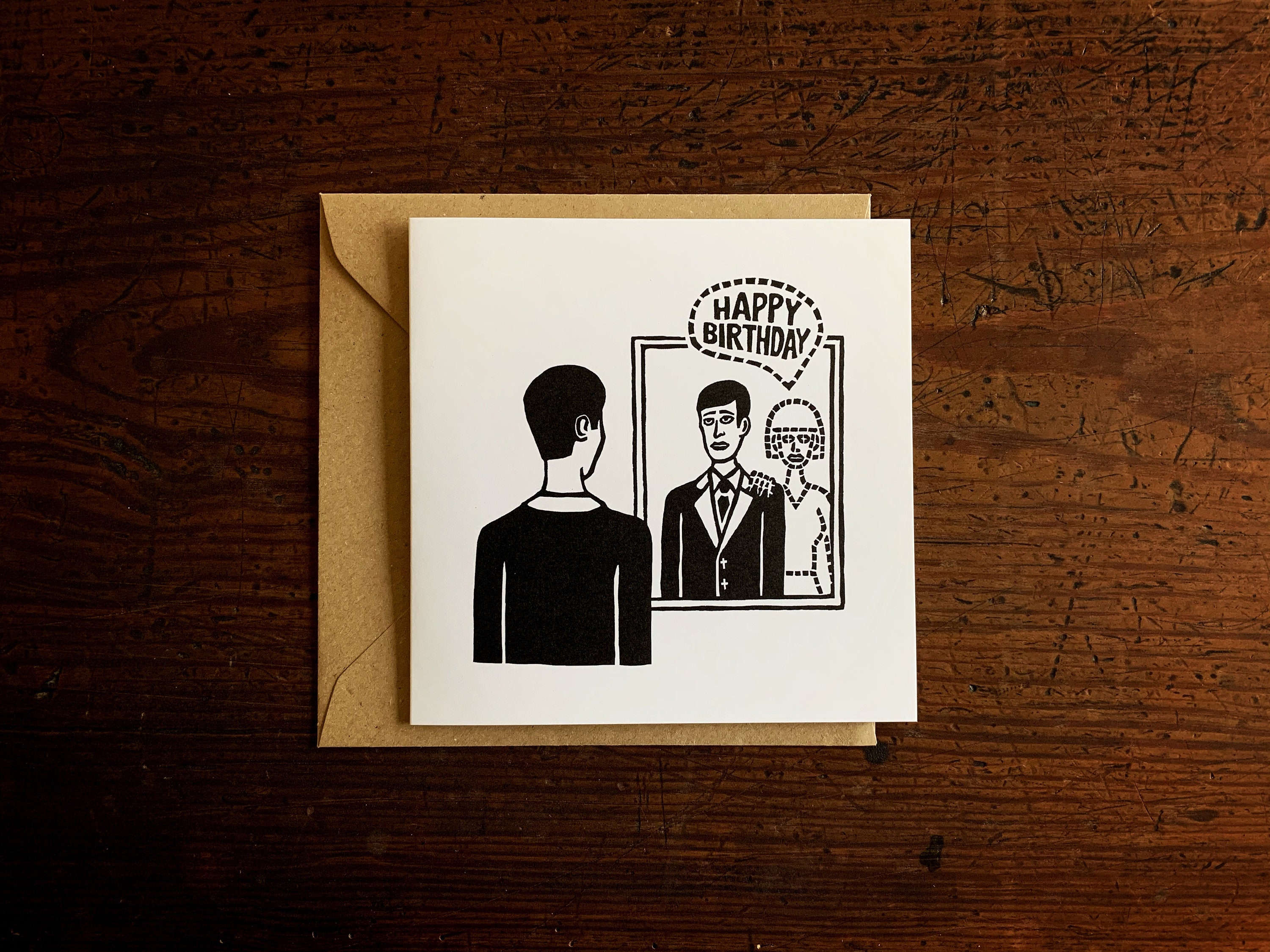 Funny Ghost Birthday card / macabre paranormal goth horror | Etsy