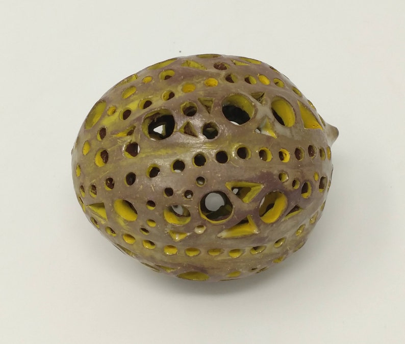 Handmade Clay Lemon With Carved Holes - Etsy UK