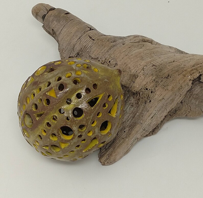 Handmade Clay Lemon With Carved Holes - Etsy UK