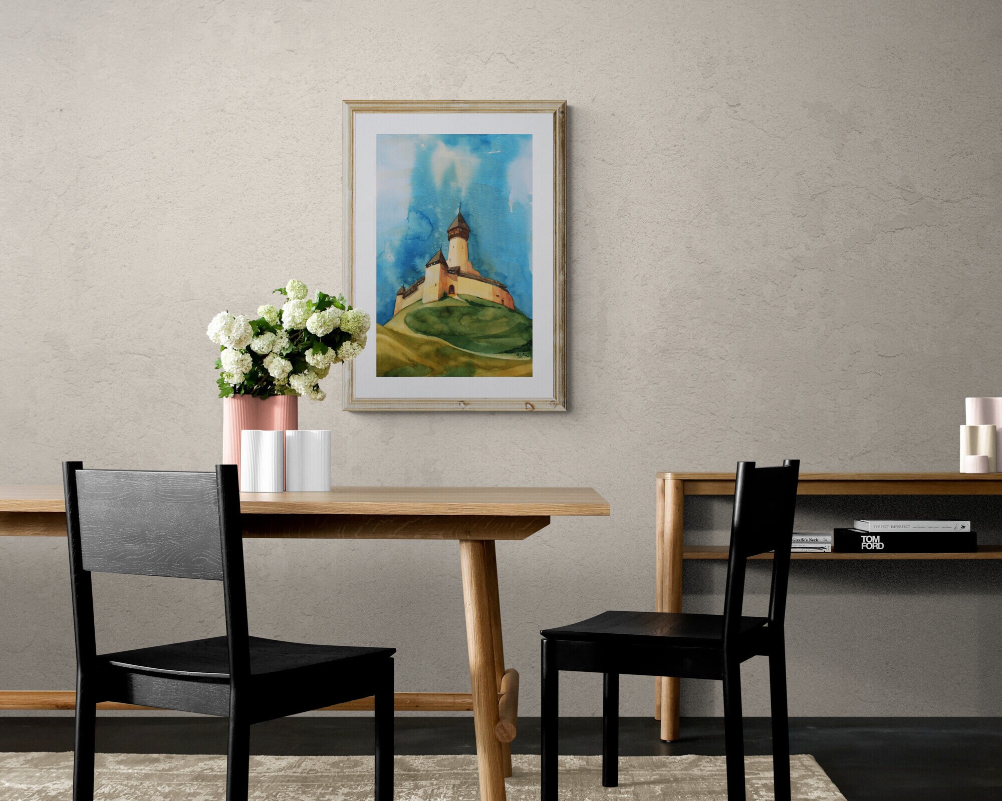 Velika Kladuša Stari Grad, Bosnian Castle Poster by Original Watercolor ...