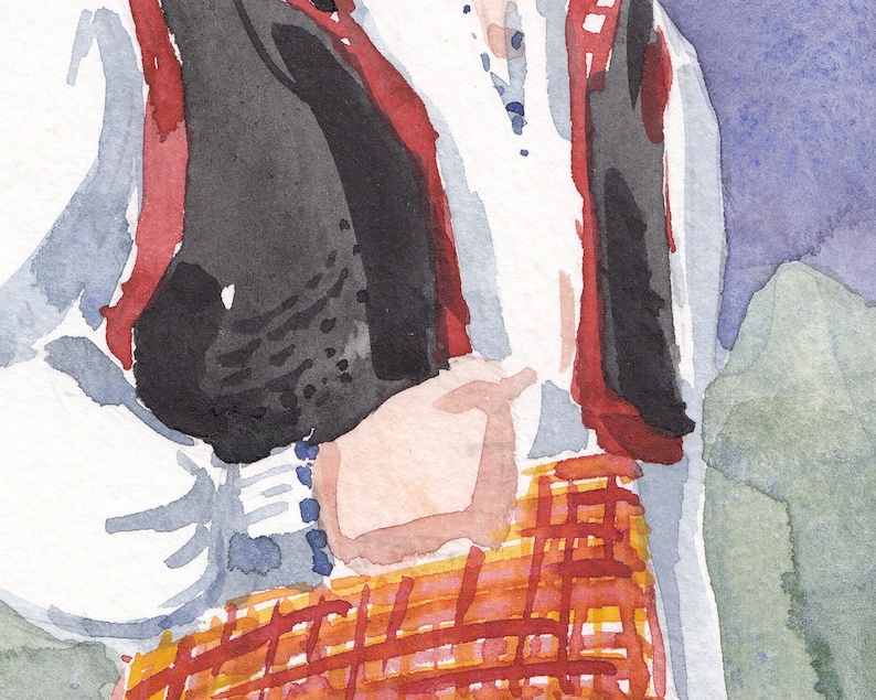 Bosnian People in Traditional Dress Original Watercolor Painting ...