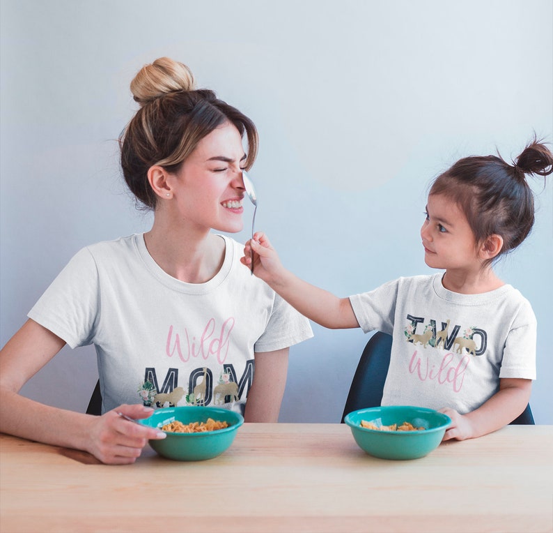 Two Wild Birthday Mom Shirt Matching Shirts Girls Birthday Etsy