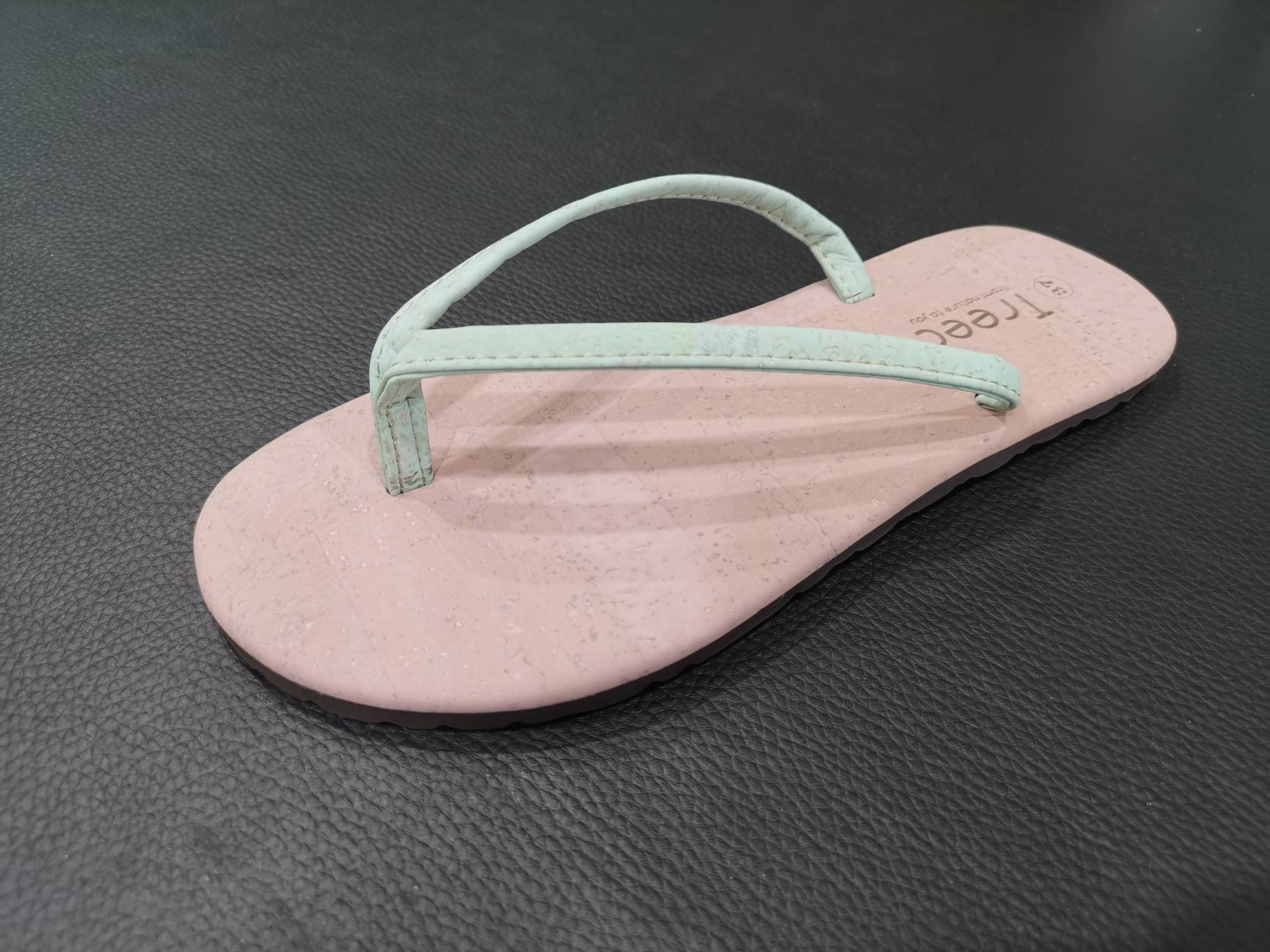 Chinelo Vegan Eco Friendly Cortiça Rosa - exclusivo treec - Feito à mão ...