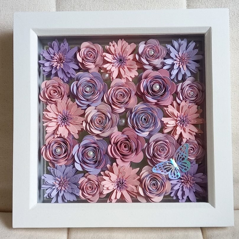 Personalised Name and Initial Shadow Box Frame Hand Rolled - Etsy UK