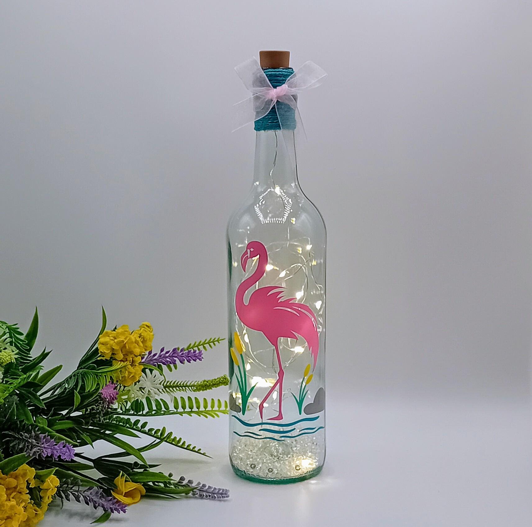 Flamingo Light up Bottle. Flamingo Bottle Light. Flamingo Gift ...
