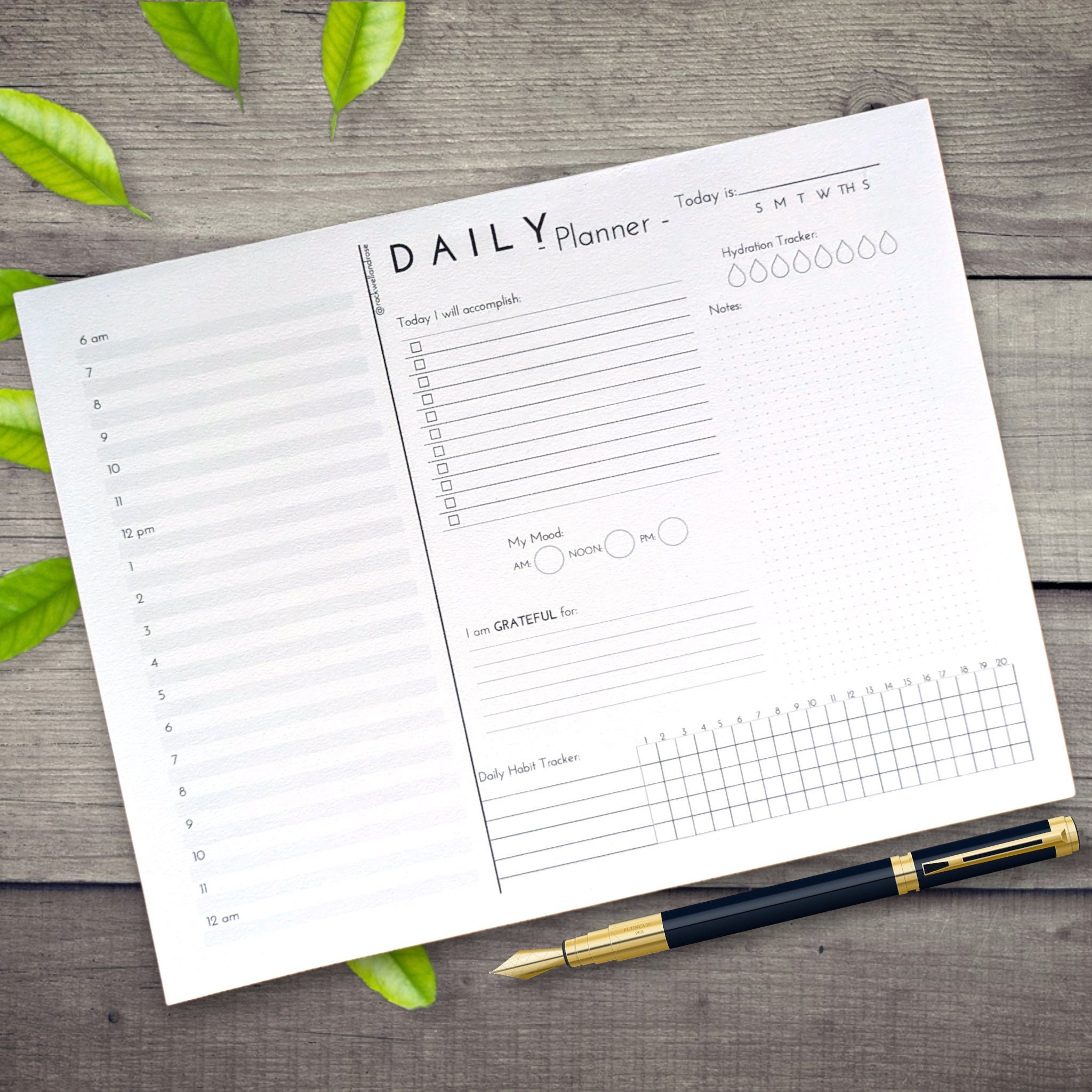 Daily Planner Notepad 11 X 8.5 Pad Recycled Paper Personal Planner ...