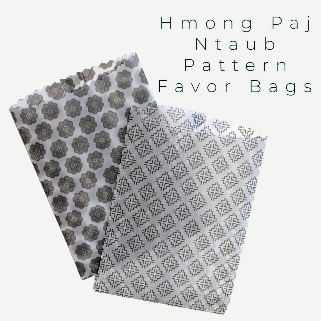 Hmong Motif Theme Favor Bag | 5x8 Treat Bag | Gifts | Kids | Birthday ...