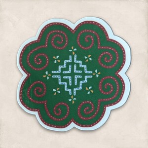 Hmong Sticker Set | Paj Ntaub | Sticker | Handmade | Gift | Birthday ...