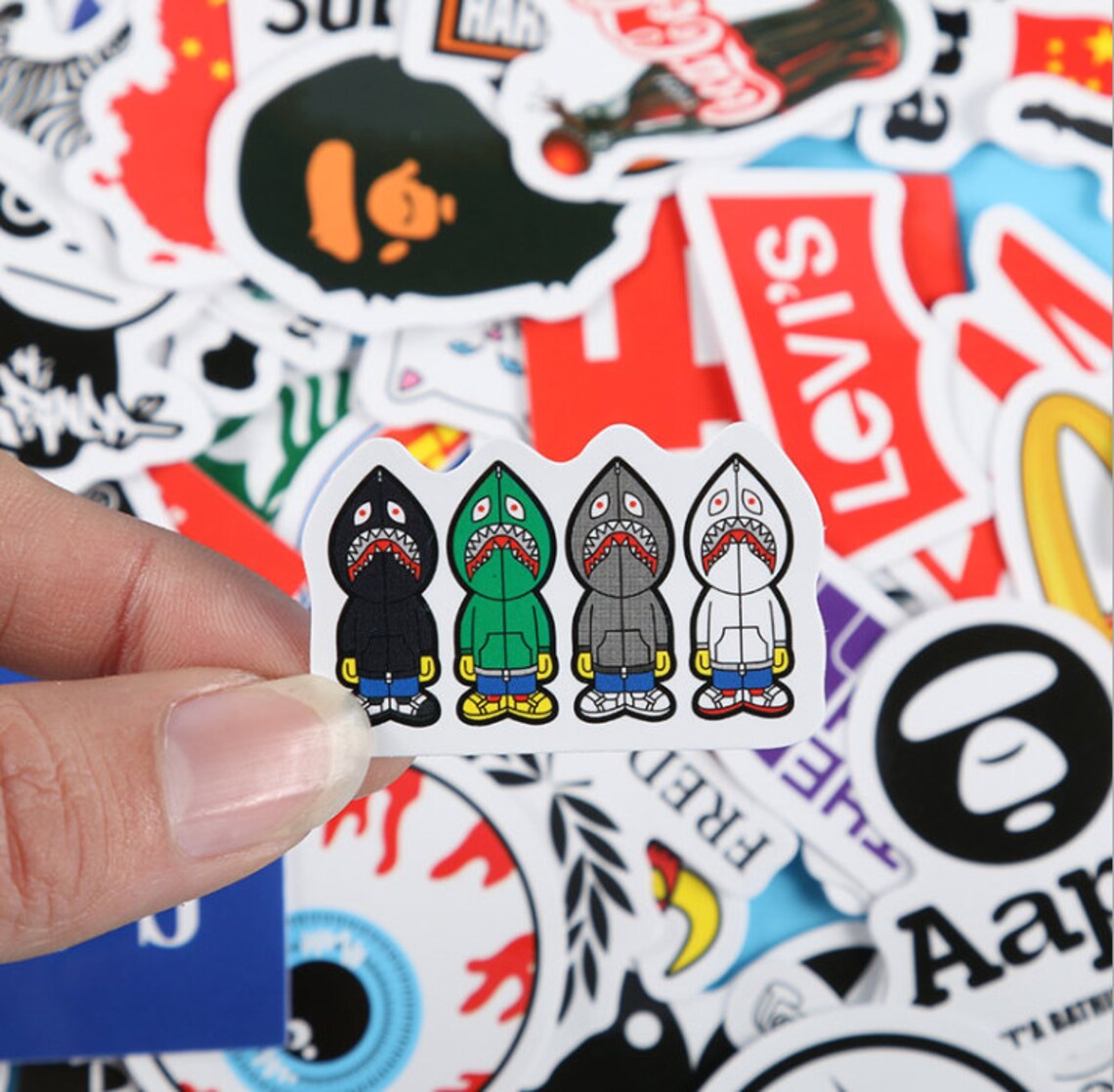 Streetwear Stickers Hypebeast Vinyl Sticker Pack Waterproof | Etsy