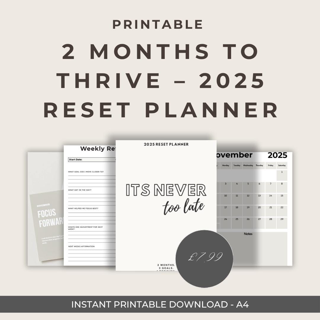 Two Months to Thrive – 2025 Reset Planner - Etsy