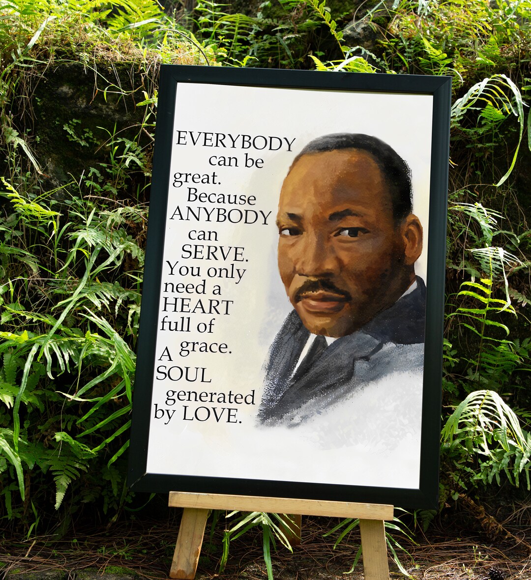 Everybody Can Be Great Because Anybody Can Serve Poster, MLK Quotes ...