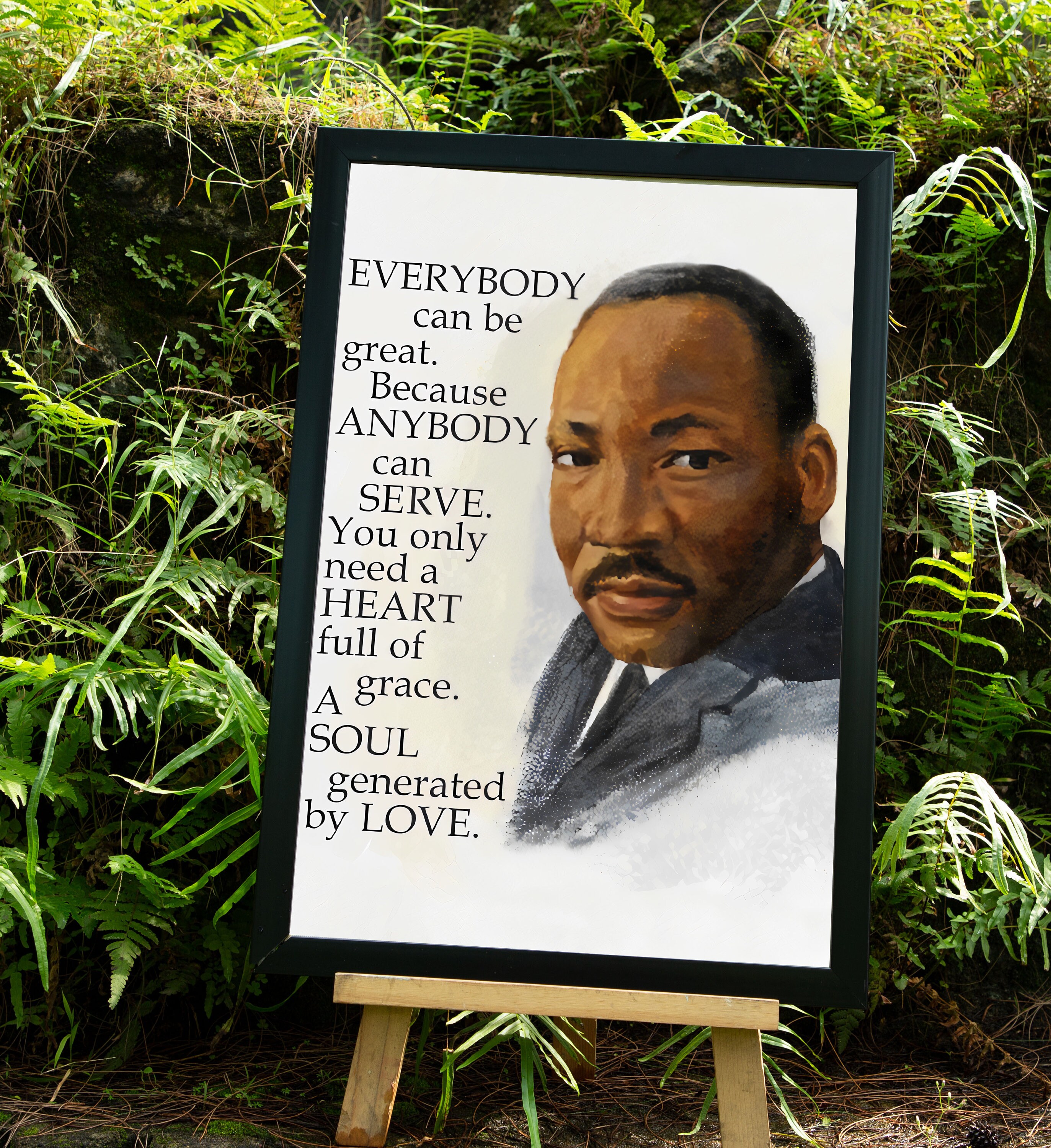 Everybody Can Be Great Because Anybody Can Serve Poster, MLK Quotes ...