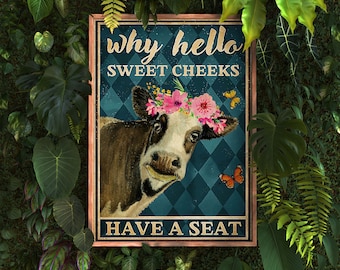 Hello Sweet Cheeks Cow - Etsy