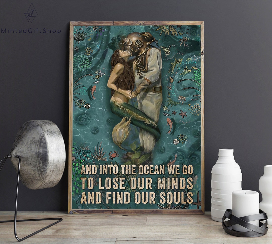 And Into the Ocean We Go Poster/ Scuba Diving Poster/into the Ocean I ...