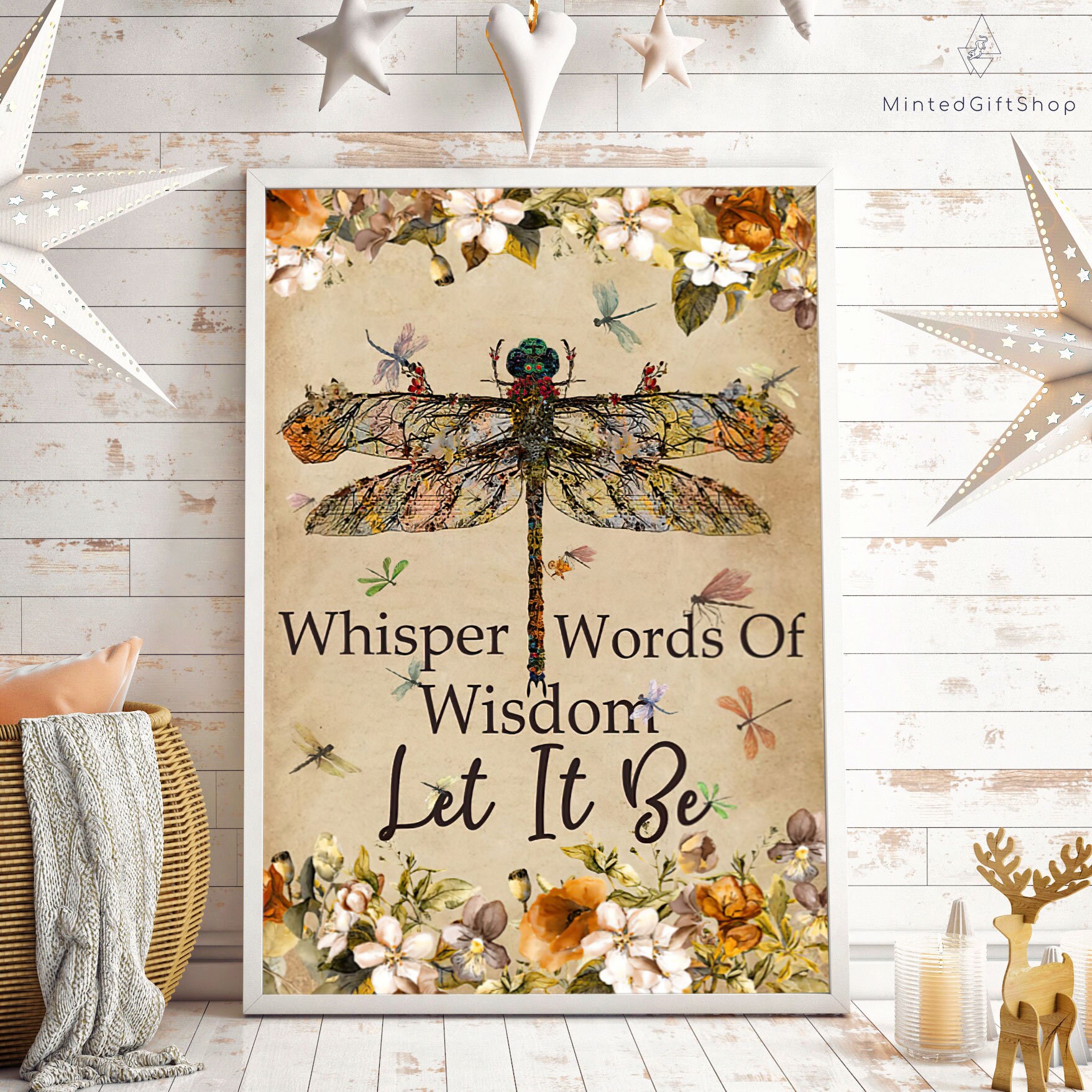Dragonfly Poster/ Whisper Words of Wisdom Poster/ Dragonfly - Etsy