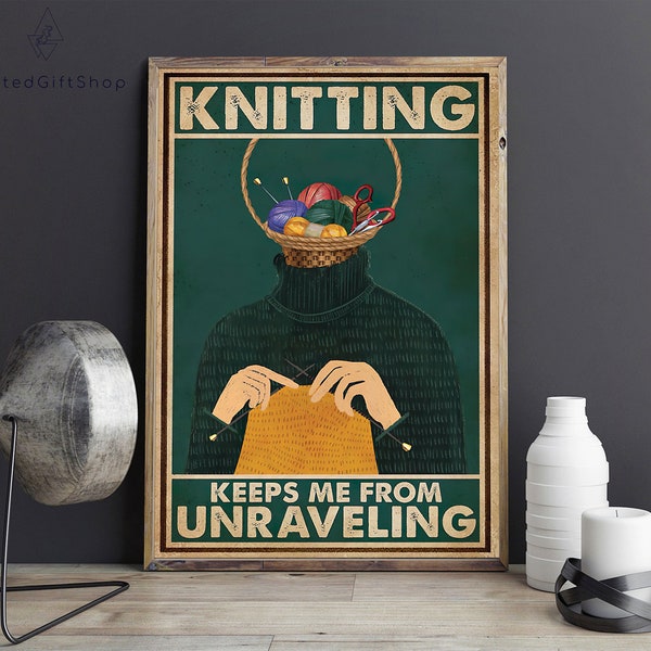Knitting Poster - Etsy