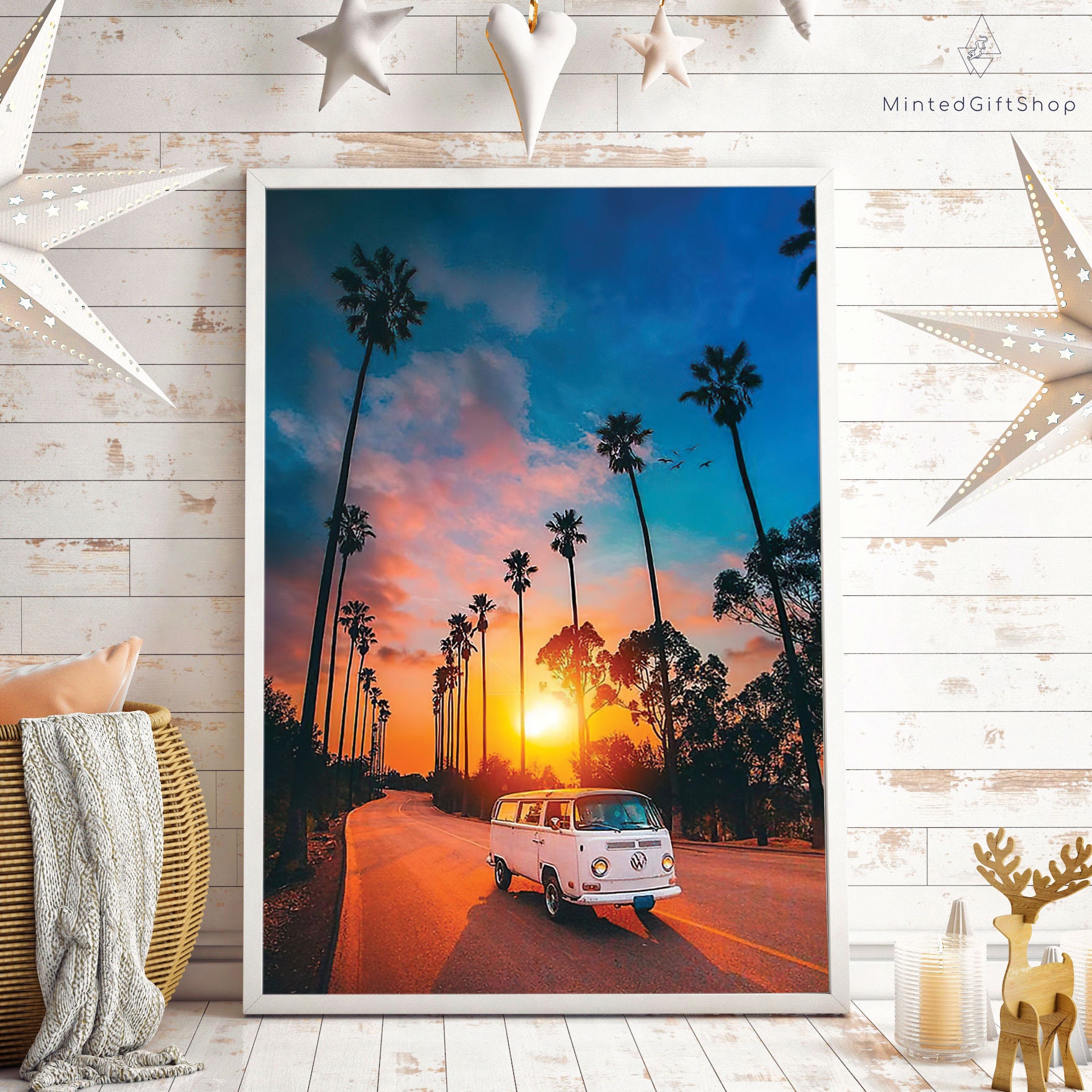 Wall Décor Camper Van Poster/ Caming Wall Art/Landscape Poster/Travel ...