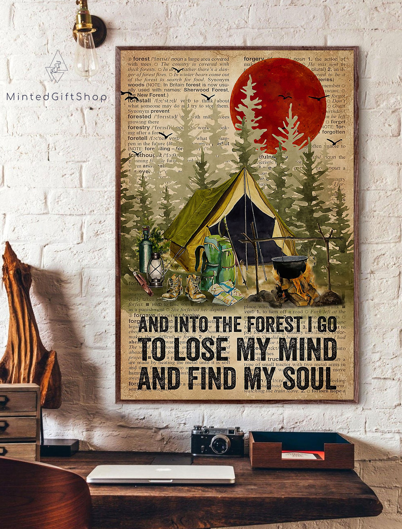 Camping Poster/ Camping Wall Decor/ Gift for Campers/ Campers | Etsy