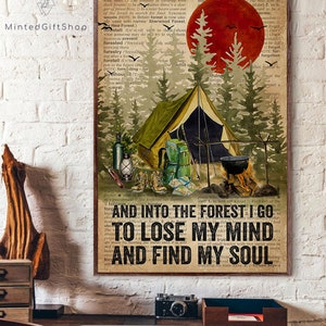 Camping Poster/ Camping Wall Decor/ Gift for Campers/ Campers Gift - Etsy