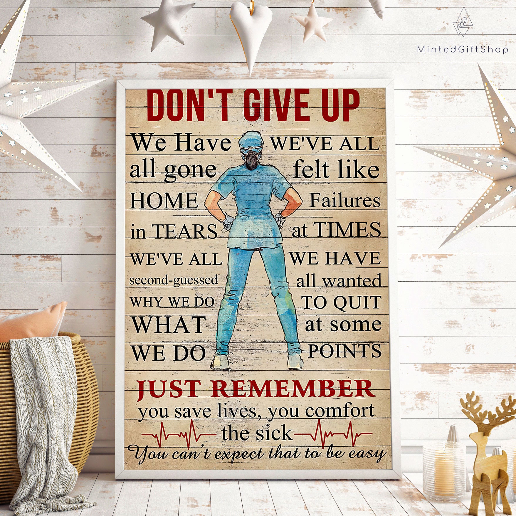 Don't Give up Nurse Poster/ Vintage Nurse Poster/gift for - Etsy