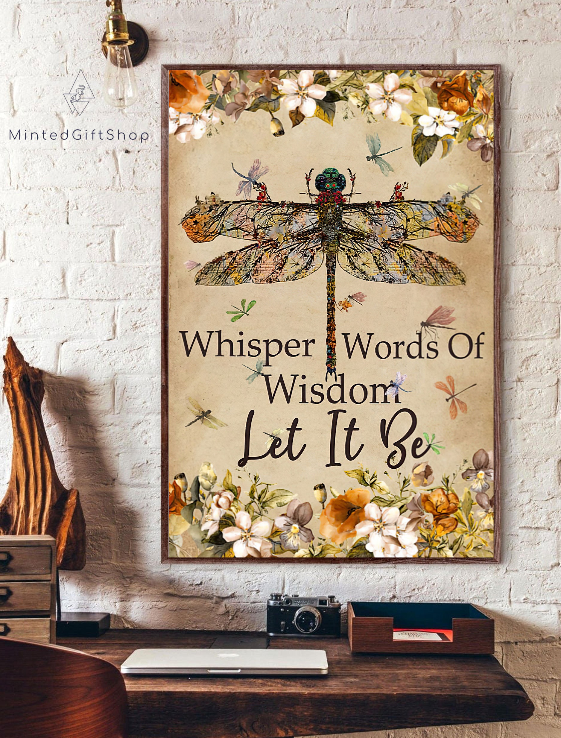 Dragonfly Poster/ Whisper Words of Wisdom Poster/ Dragonfly - Etsy
