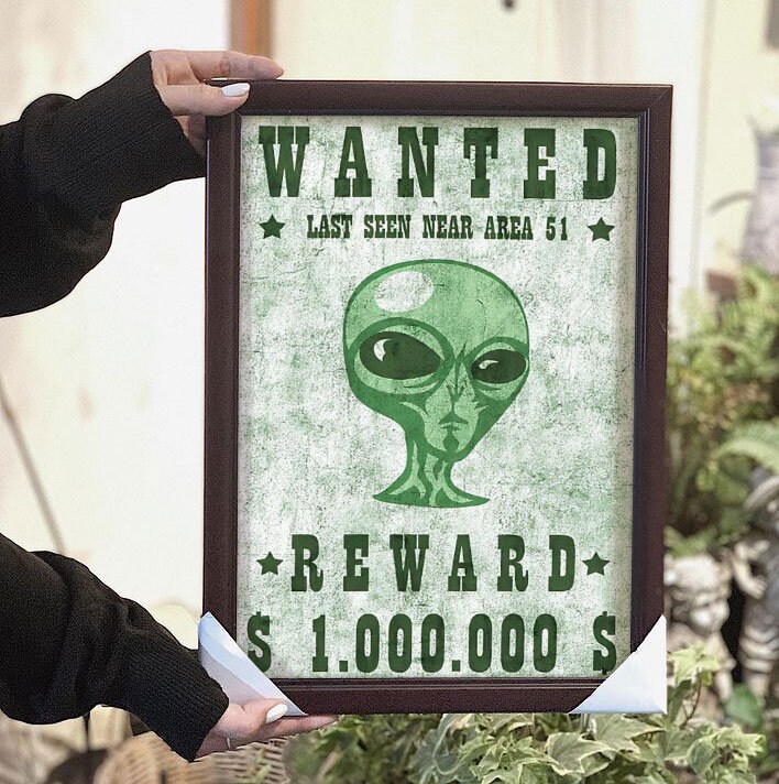 Alien Wanted Poster / Funny Alien Poster/ Alien Sign/alien - Etsy