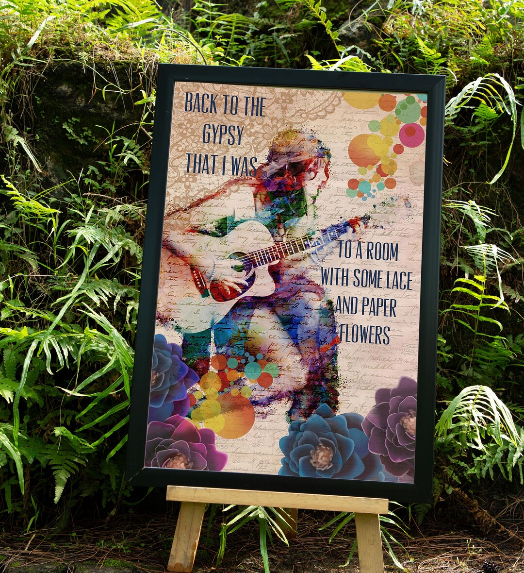 Gypsy Wall Decor | Back to the Gypsy That I Was | Lyrics Posters ...