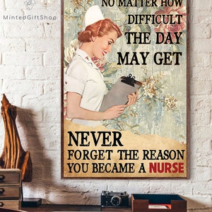Nurse Poster/ Home Decor Wall Art/gift for Nurse/poster Nurse 2020 ...