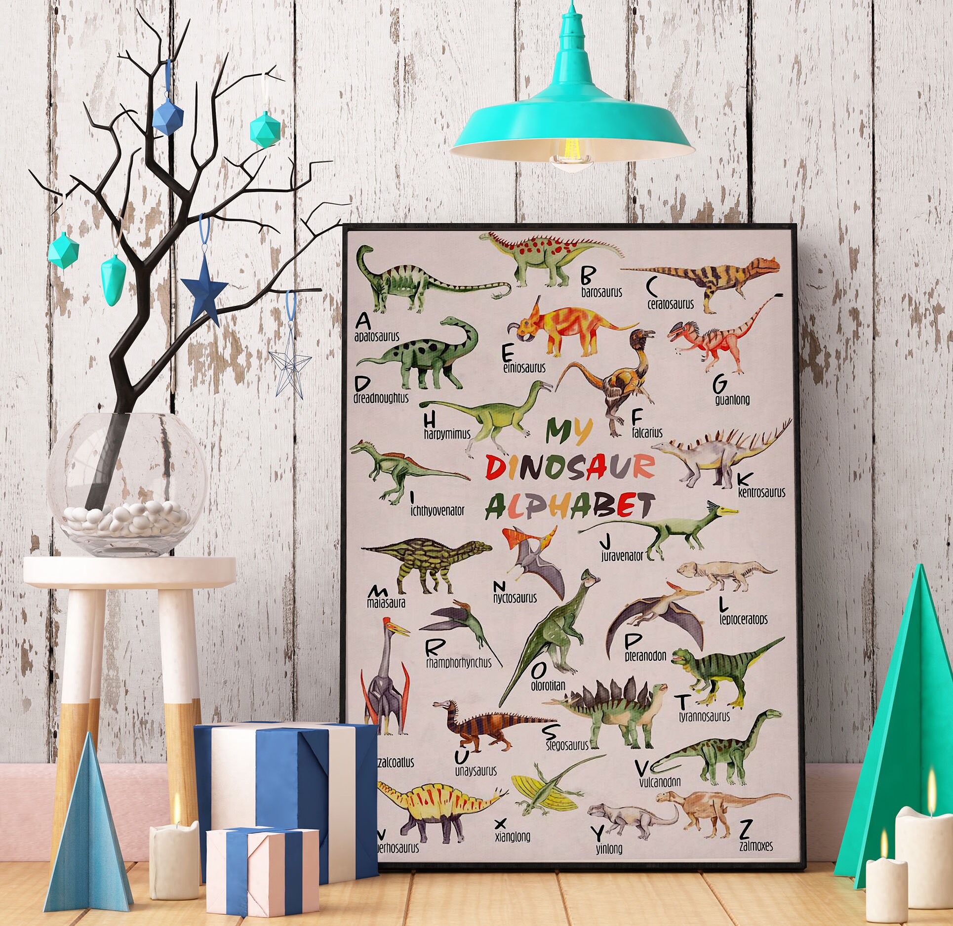 My Dinosaur Alphabet Poster/ Dinosaur Wall Art/dinosaur Print/ - Etsy