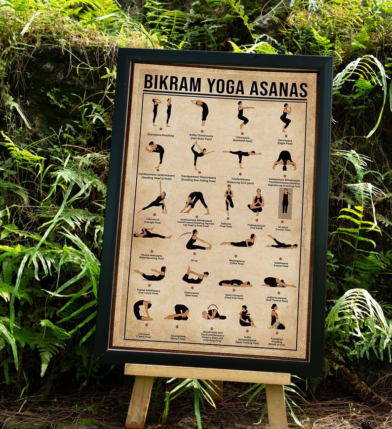 Yoga Poster, Bikram Yoga Asanas, Yoga Prints Poster, Vintage Posters ...
