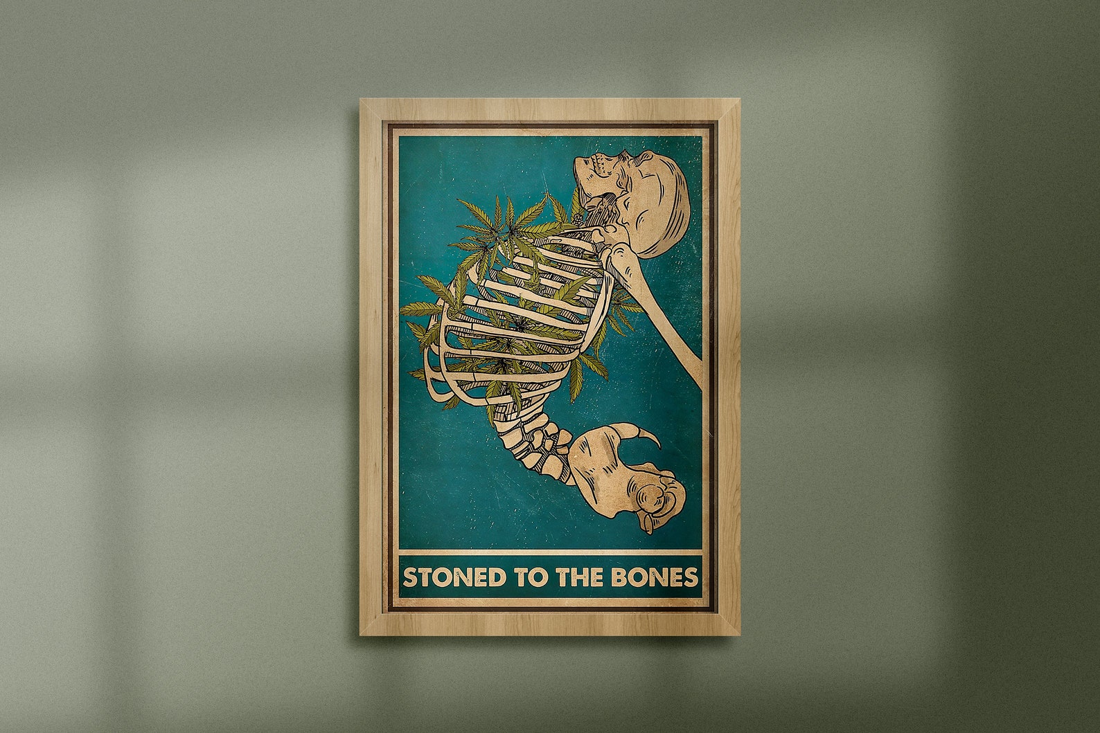 Stoned to the Bone Poster/vintage Cannabis Poster/ Marijuana | Etsy