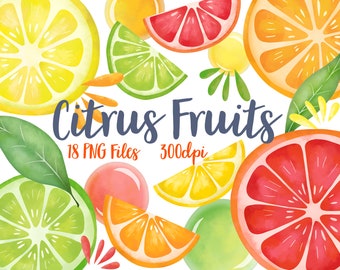 Watercolor Fruits | Etsy