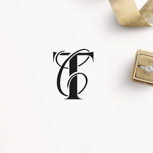 Modern Wedding Monogram Logo, Two Letters Logo, Minimalist Wedding ...