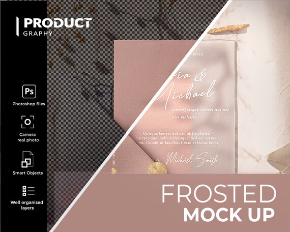 Acrylic Transparent Frosted Card Mockup PSD Acrylic - Etsy