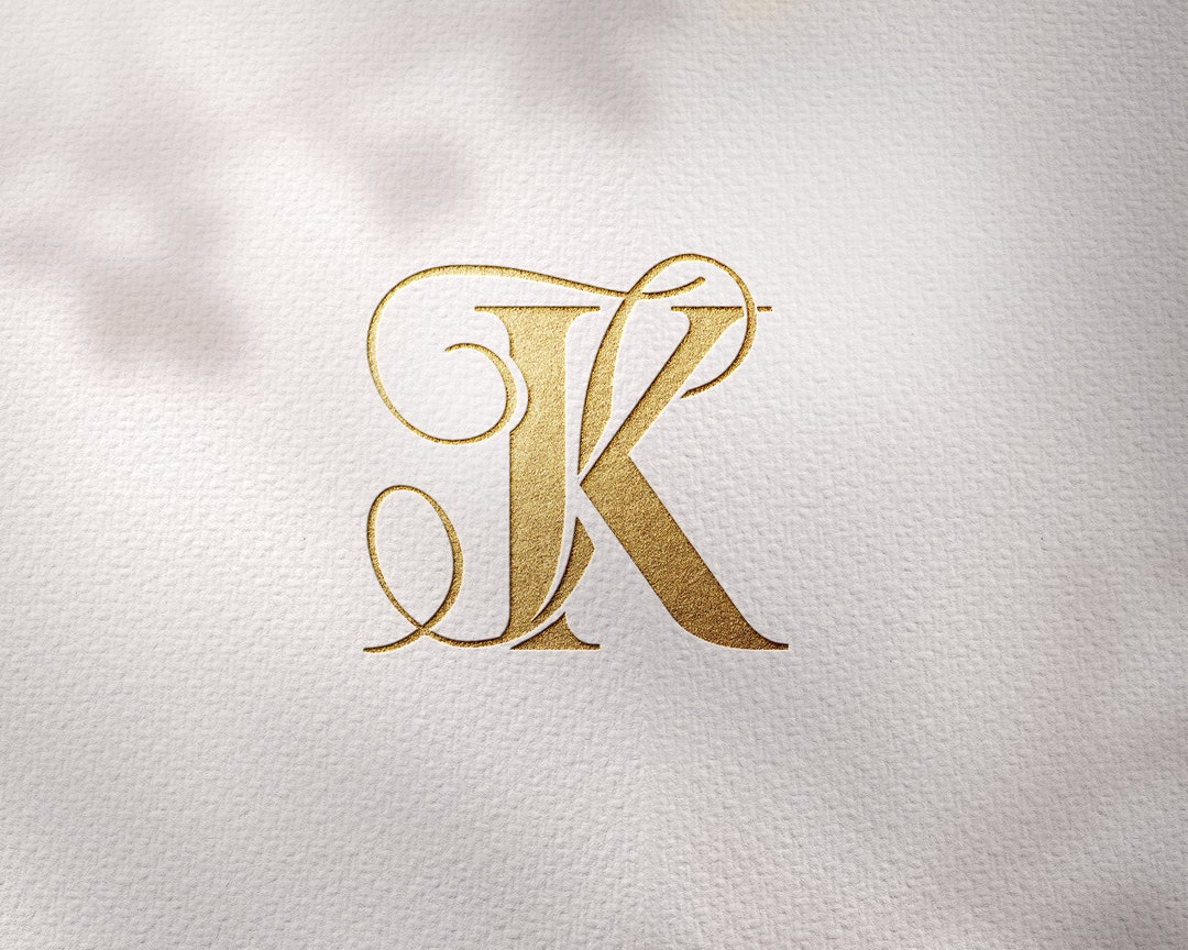TK KT Modern Monogram Logo Two Letters Logo Minimalist - Etsy