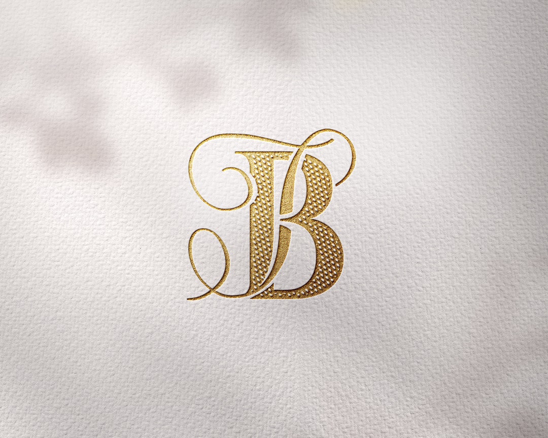 Modern Monogram Logo, Two Letters Logo, Minimalist Wedding Monogram ...