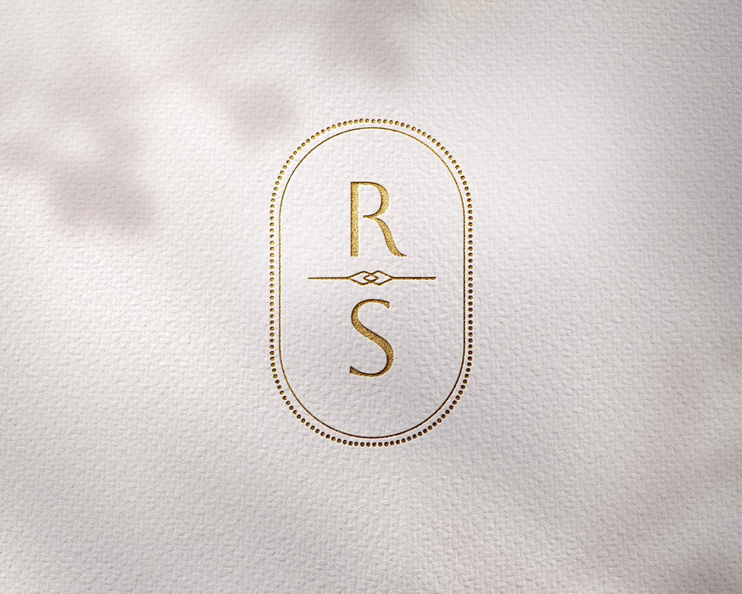 Gold Monogram Logo Design, Elegant Wedding Monogram, Digital Download ...