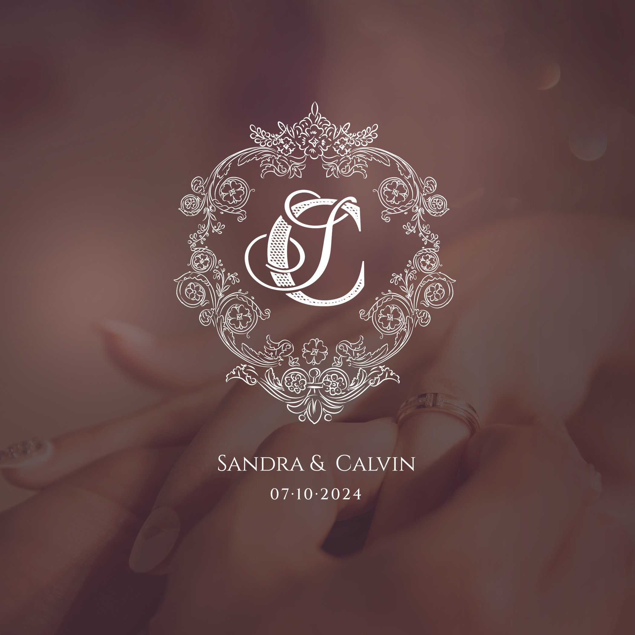 Luxury Wedding Monogram, Royal Wedding Monogram Digital Download, Classic Monogram Design ...